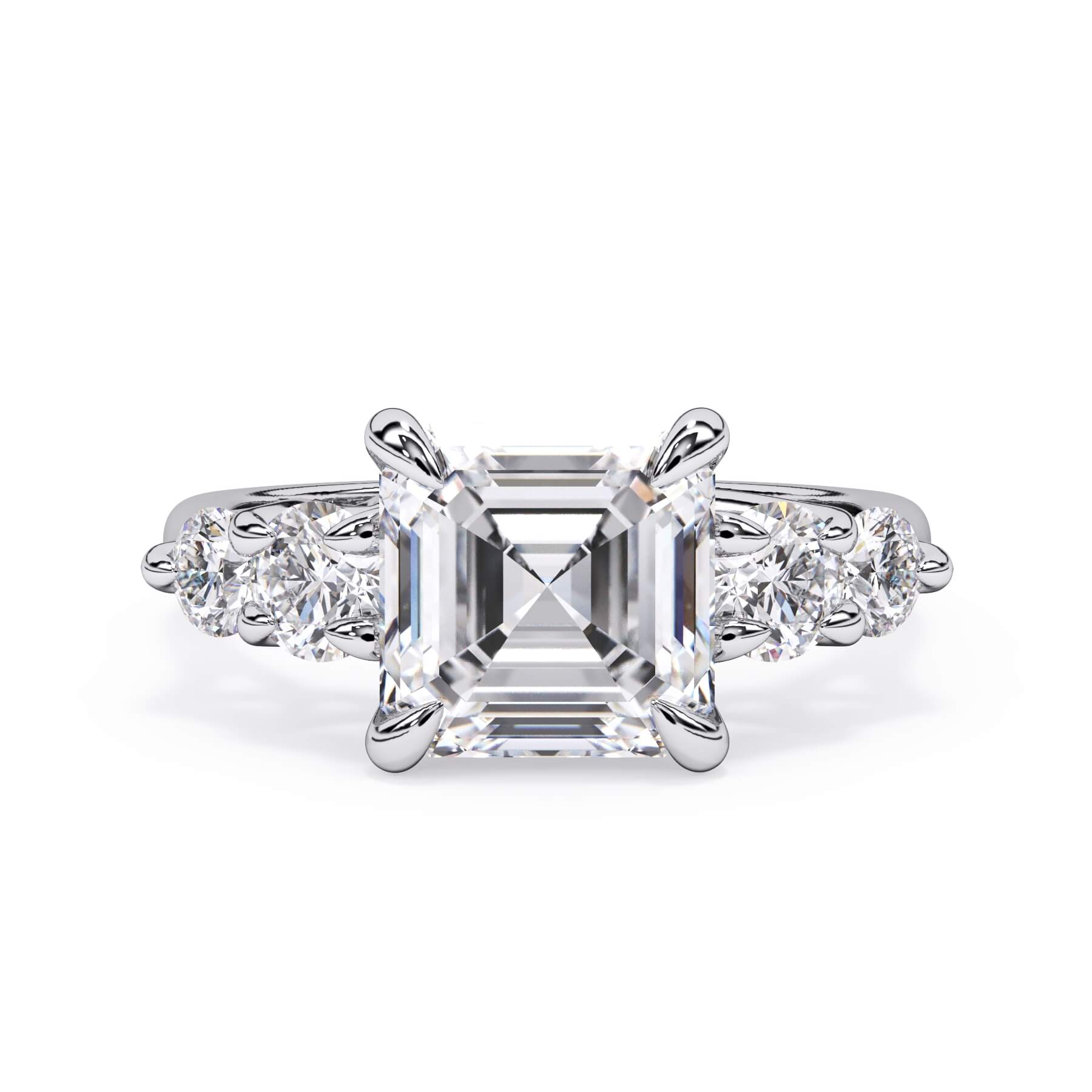 Five Stone Trellis Engagement Ring Setting – deBebians