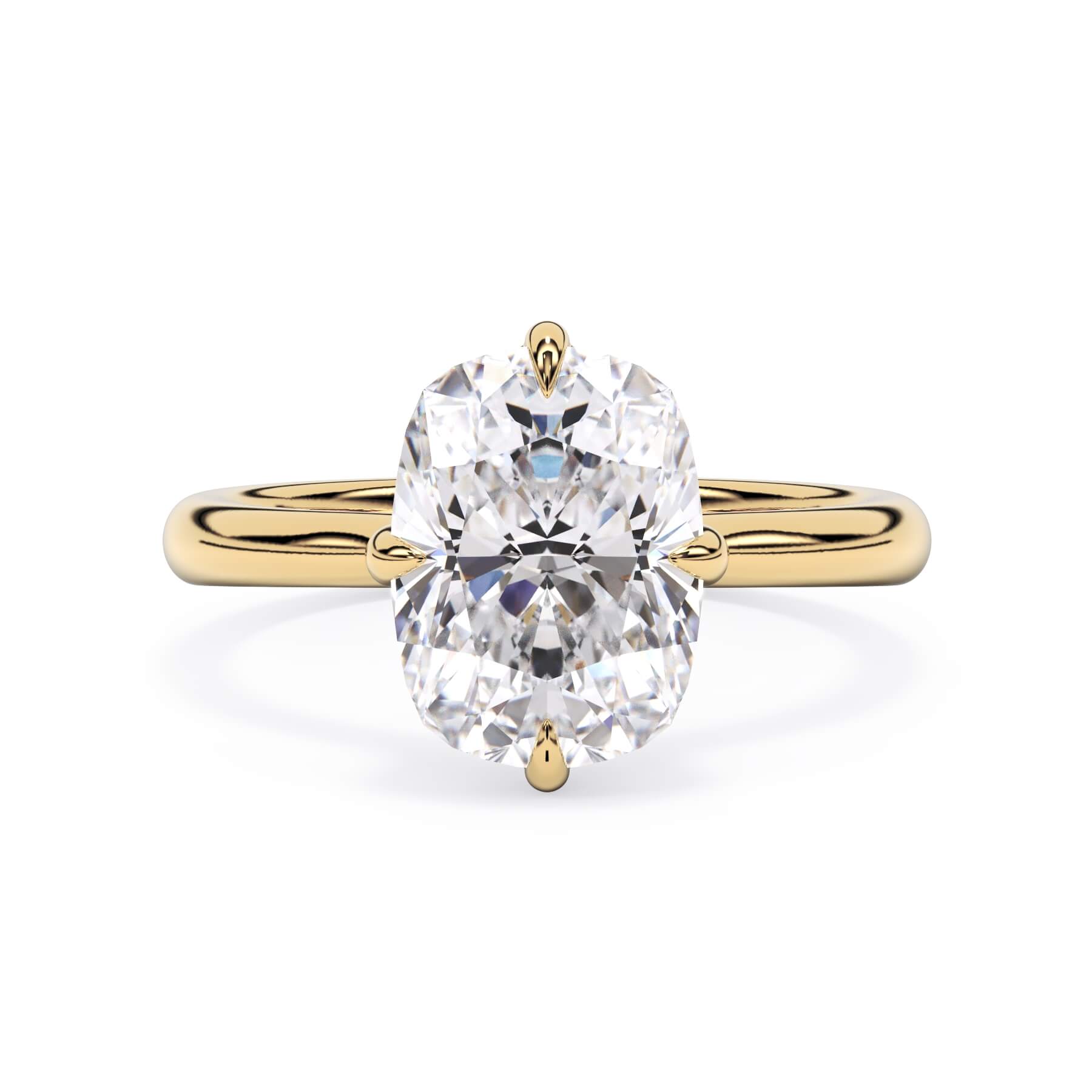 Compass Prong Setting Diamond Engagement Ring | deBebians