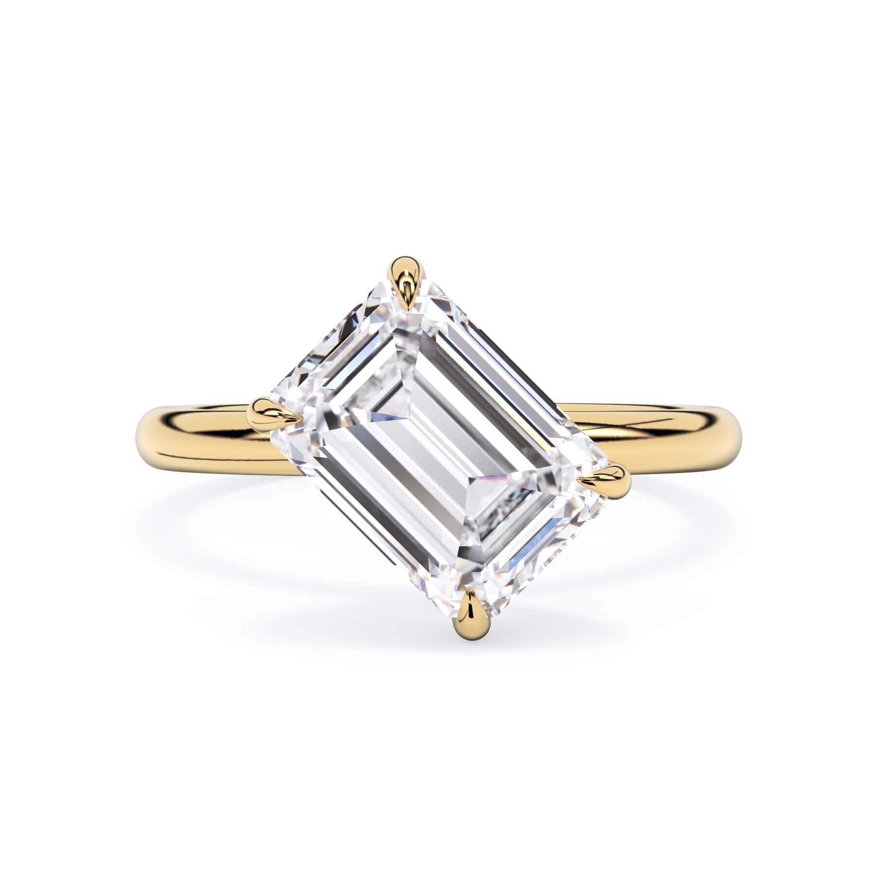 Tilted Engagement Ring | Asymmetrical Diamond Ring – deBebians
