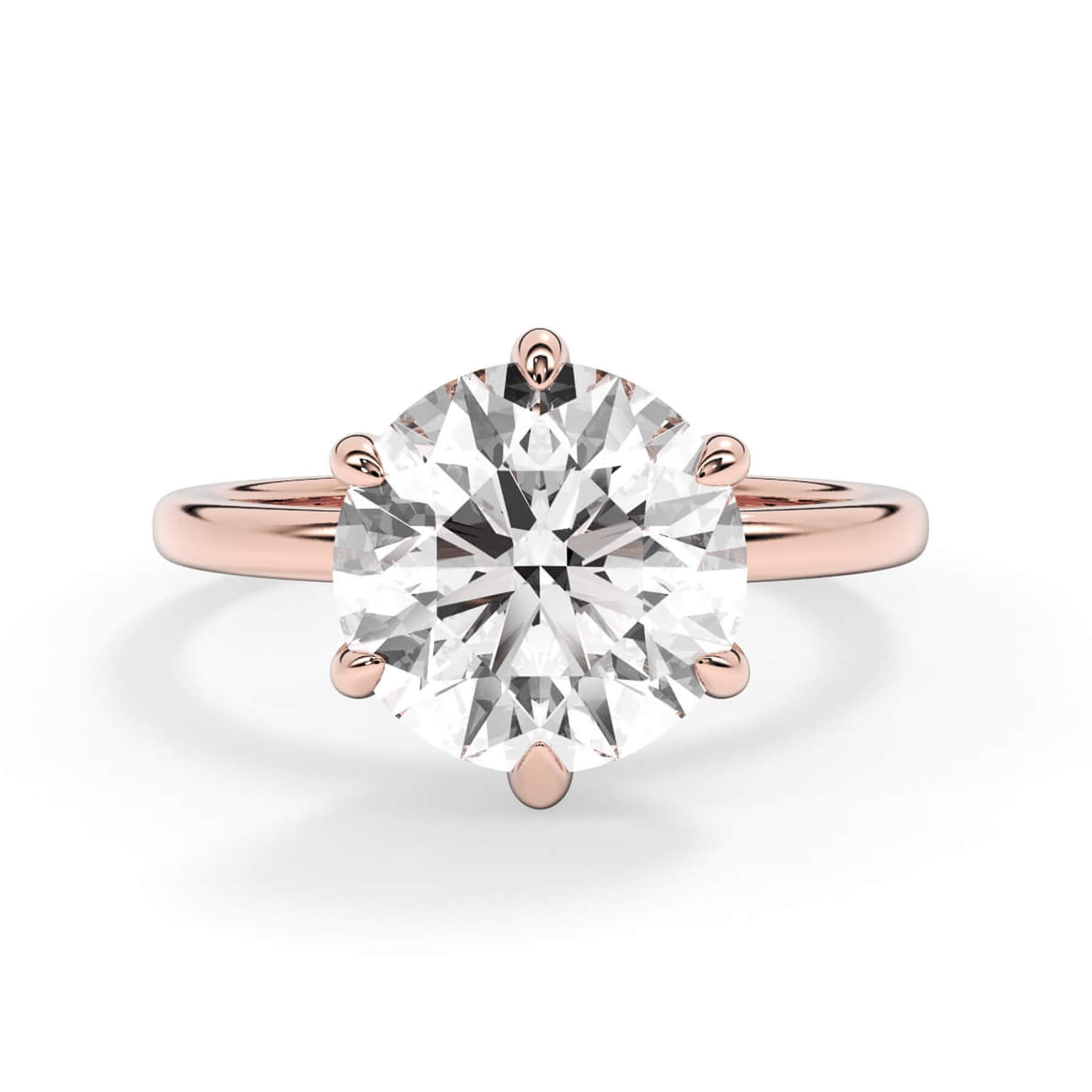 Classic 6 Prong Diamond Solitaire Engagement Ring Setting – deBebians