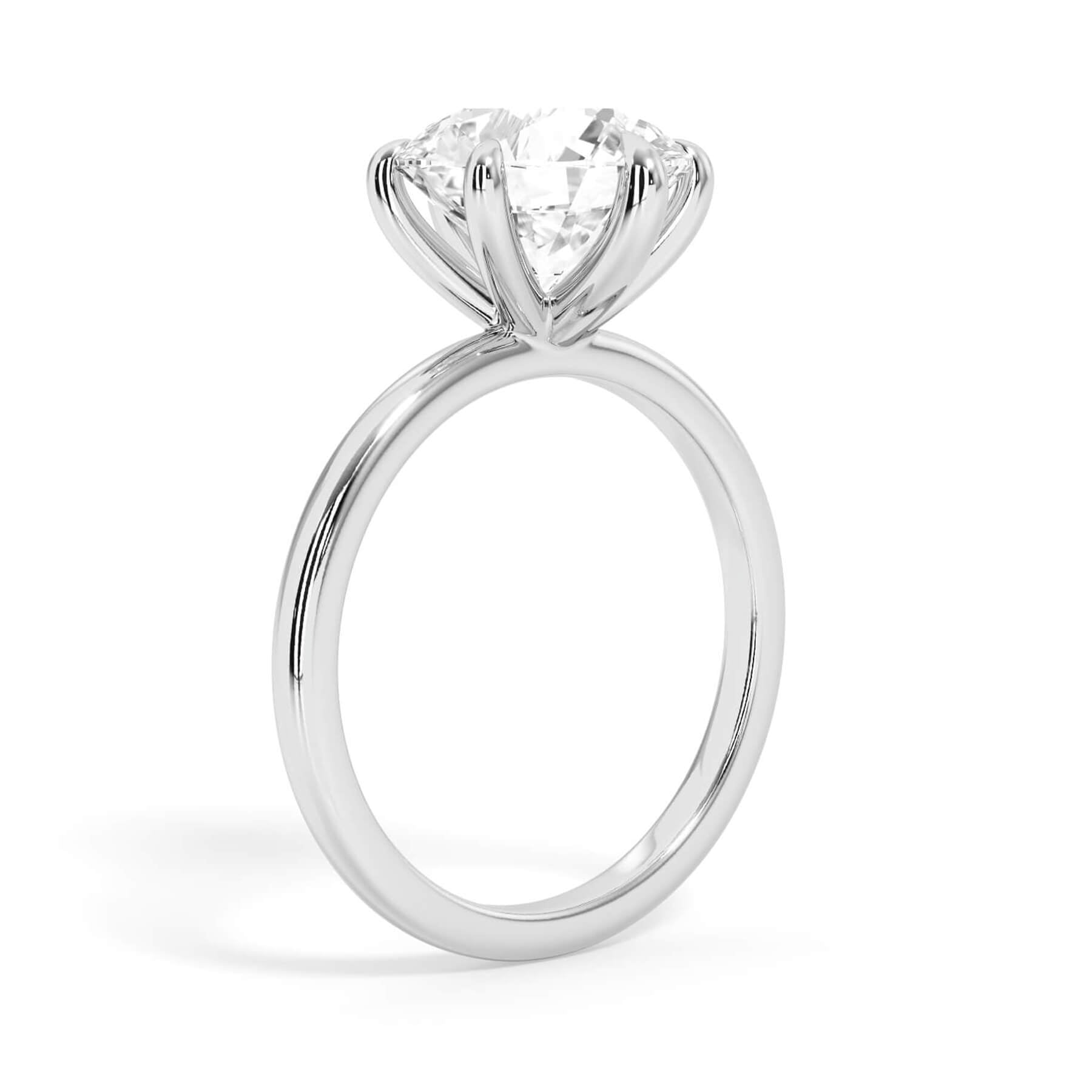 Classic 6 Prong Diamond Solitaire Engagement Ring Setting – deBebians
