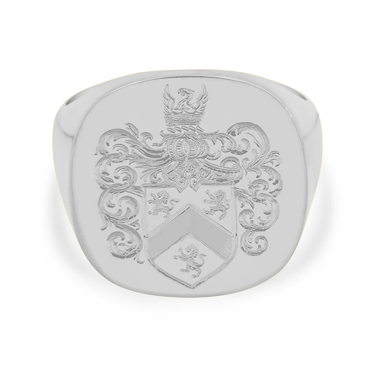 Men's Square Signet Ring - Extra Large - Hand Engraved Family Crest ...