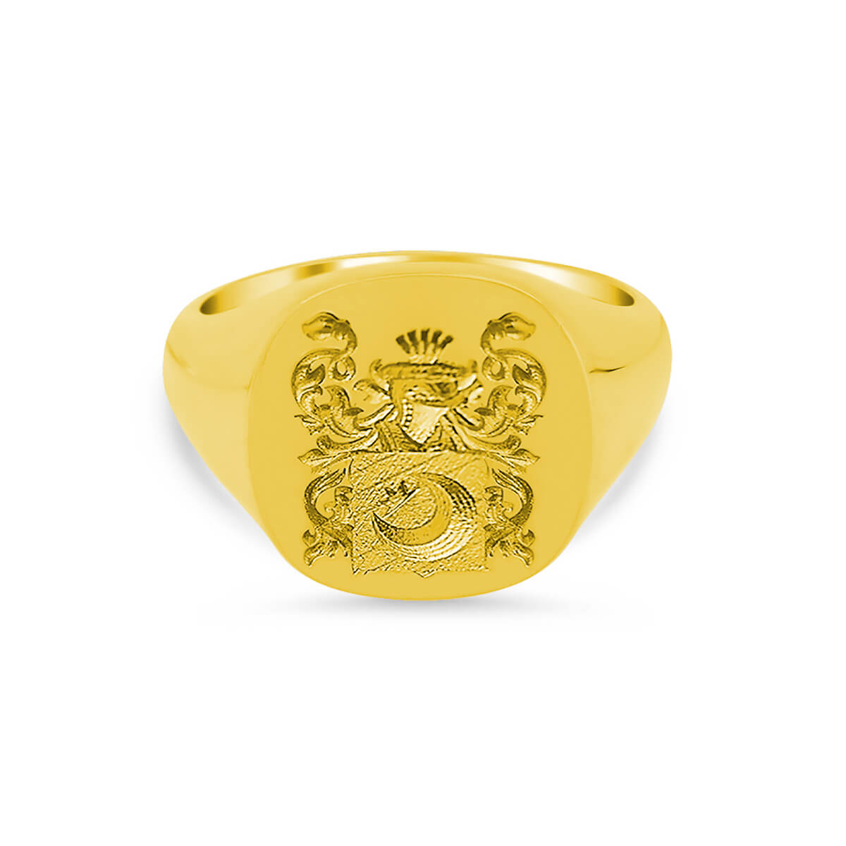 Women's Square Signet Ring - Extra Large - CAD Designed Family Crest ...