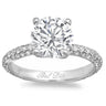 3 Row Diamond Engagement Ring Setting | deBebians