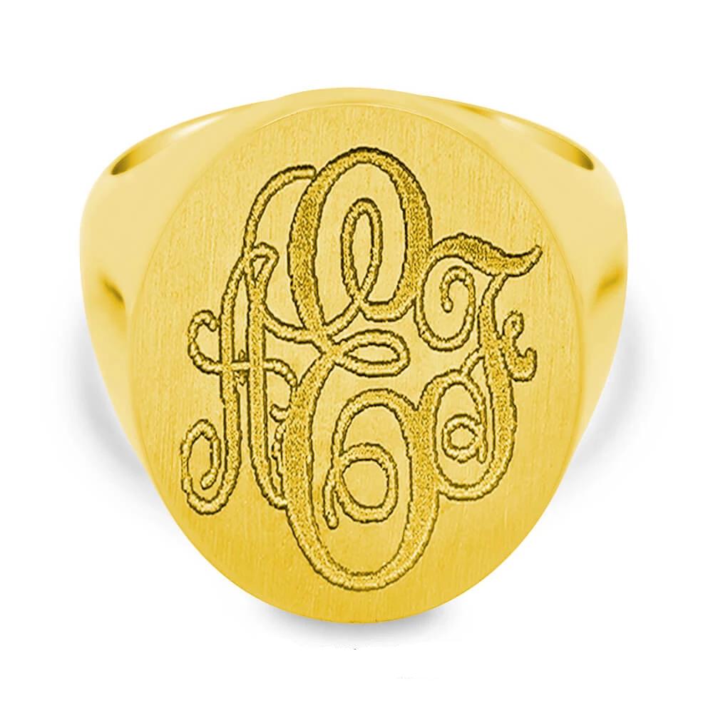 Men's Oval Signet Ring - Extra Large – deBebians