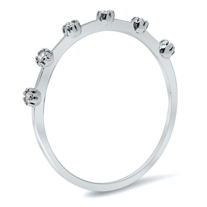 Diamond Station Style Wedding Ring – deBebians