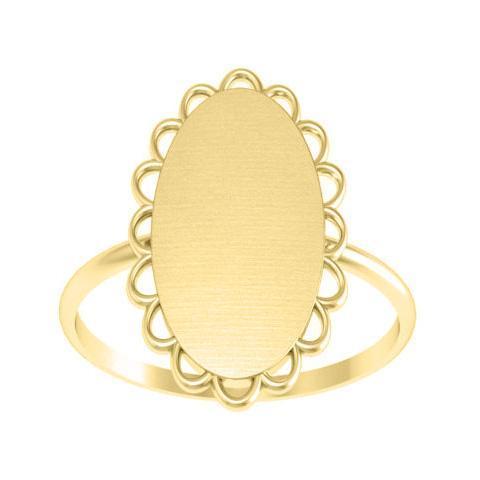 Fancy Oval Signet Ring for Women - 16mm x 9mm – deBebians