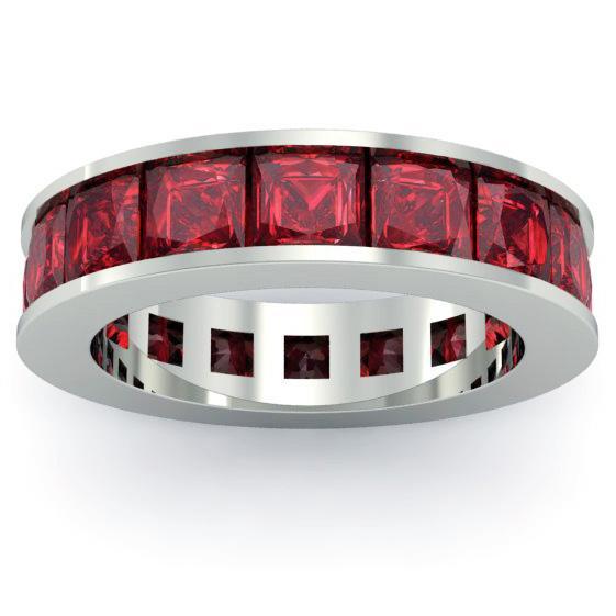Garnet Birth Stone Eternity Band – deBebians