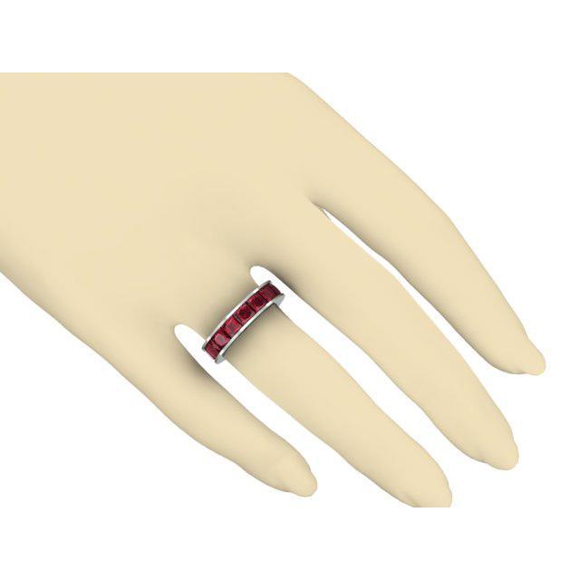 Garnet Birth Stone Eternity Band – deBebians