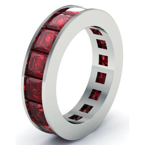 Garnet Birth Stone Eternity Band – deBebians
