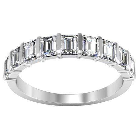 Nine Diamond Ring with Bar Set Emerald Diamonds – deBebians