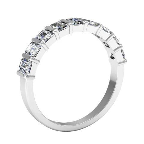 Nine Diamond Ring with Bar Set Emerald Diamonds – deBebians