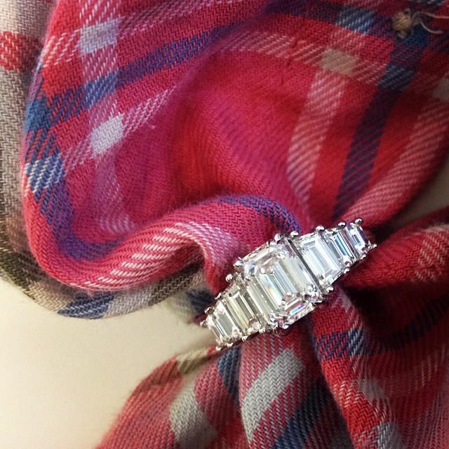 Tapered Emerald Cut Diamond Engagement Ring Setting – deBebians