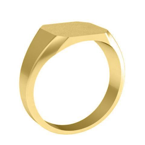 Cut Corner Square Signet Ring - 13mm x 12mm – deBebians